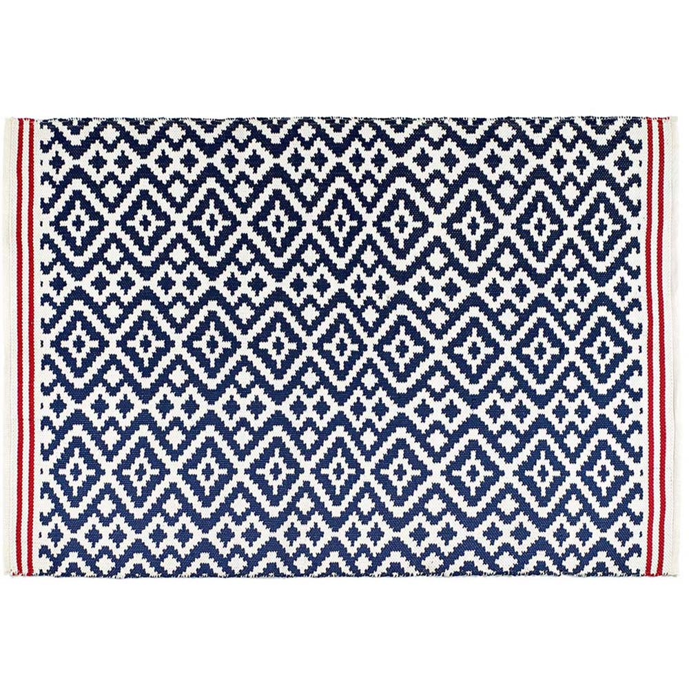 Origins Aztec Navy and Red Geometric Rug 160 x 230cm | Wilko