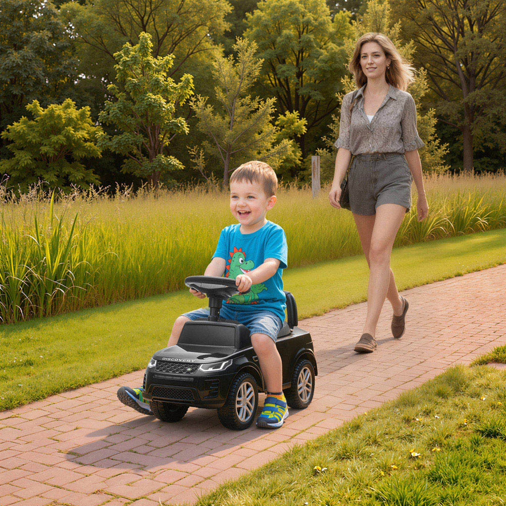 Tommy Toys Toddler Black Licensed Land Rover Ride On Car | Wilko