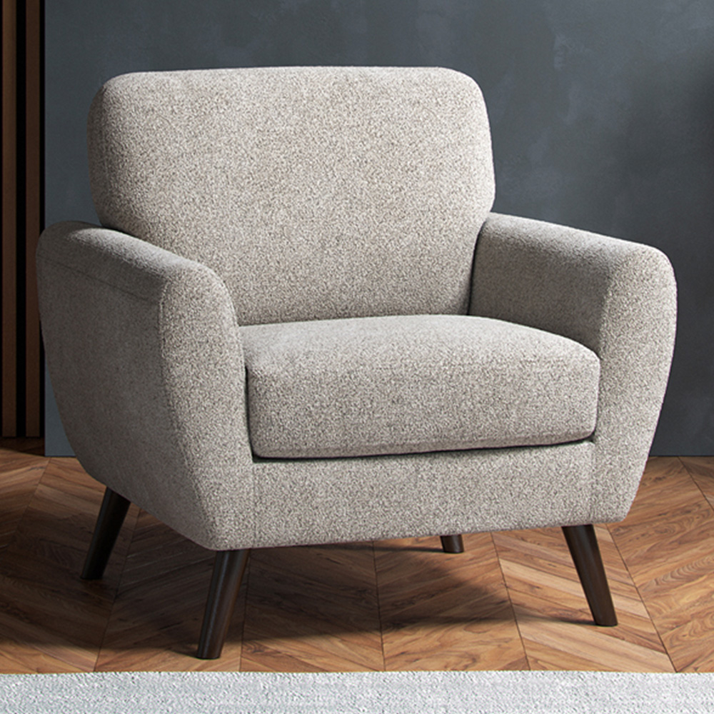 Matlock Linen Boucle Fabric Armchair | Wilko
