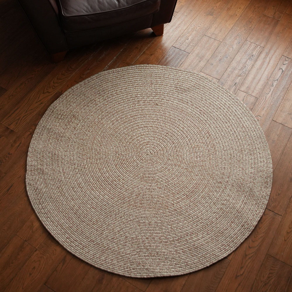 Streetwize Jute Effect Round Outdoor Rug 120cm | Wilko