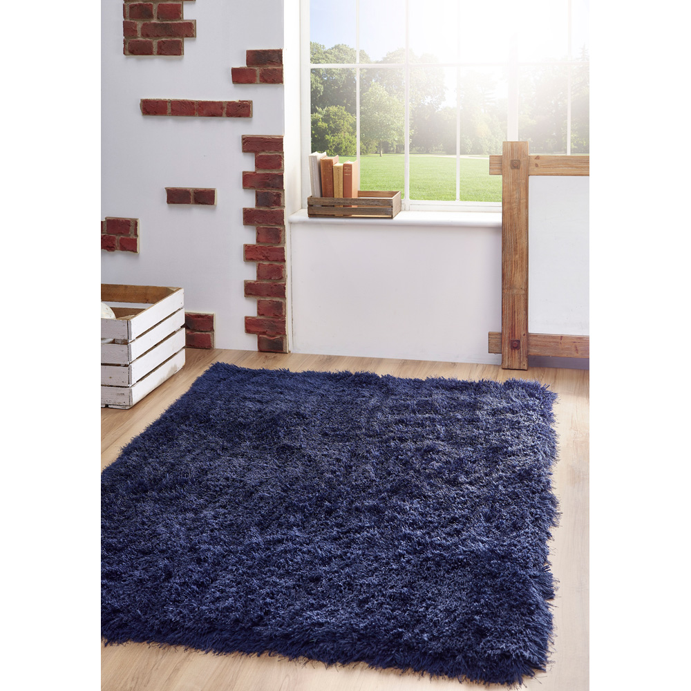 Origins Extravagance Navy Rug 80 x 150cm | Wilko