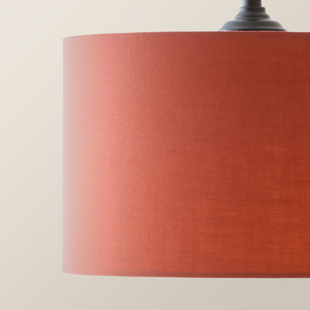 ValueLights Reni Rust Drum Shade 3 Drop Bar Matte Black Diner LED ...