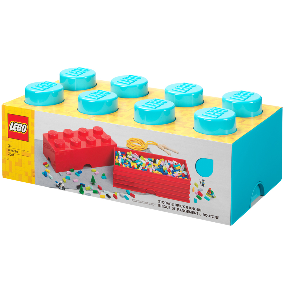 LEGO 8 Knob Azure Storage Brick | Wilko