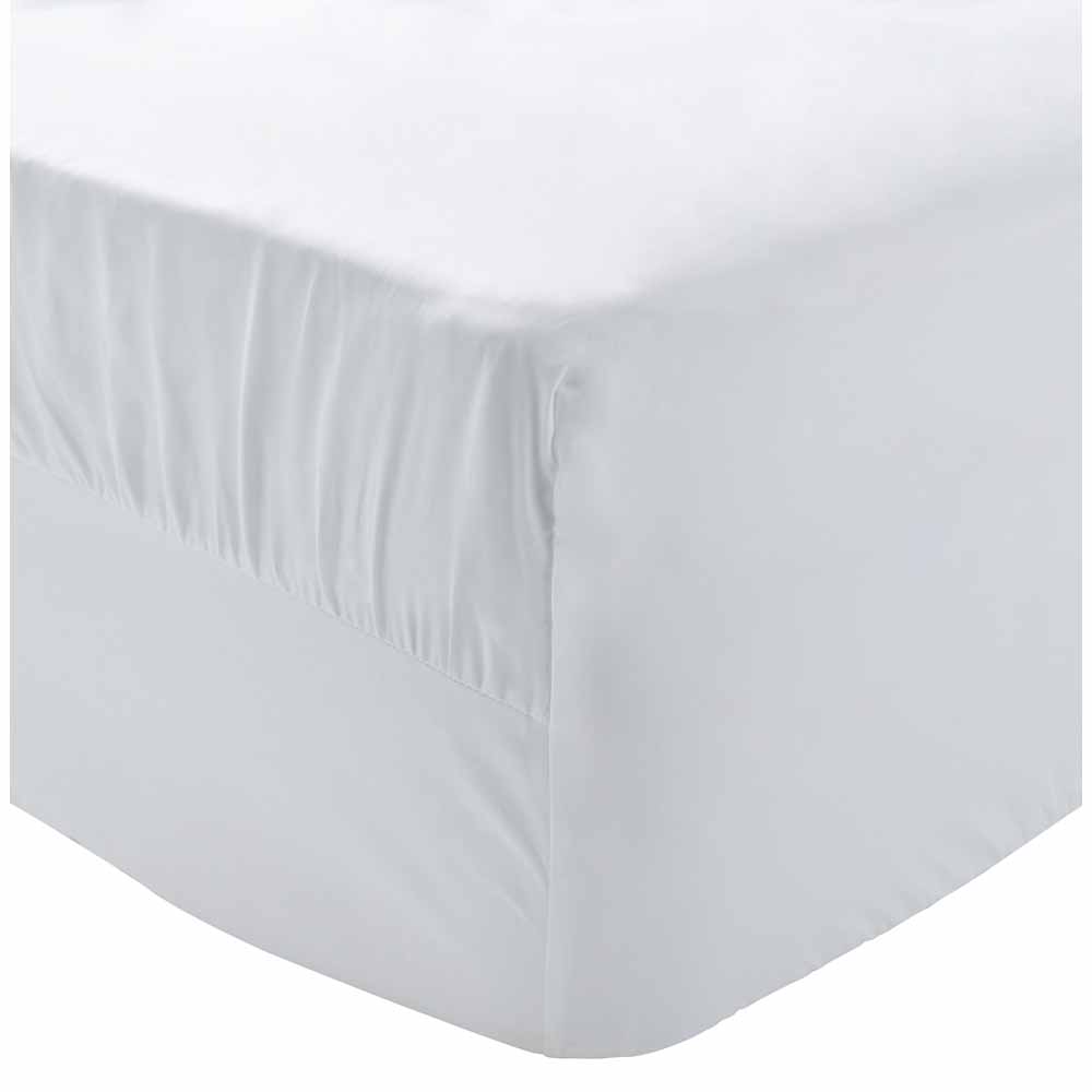 Wilko Best White 100 Egyptian Cotton Super King Size Fitted Sheet Wilko