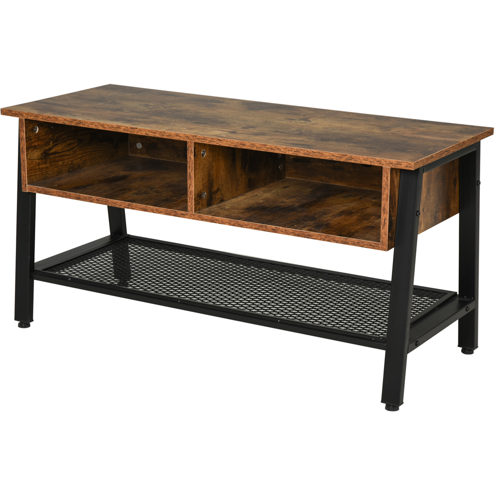 Rubberwood dark wood tv table store