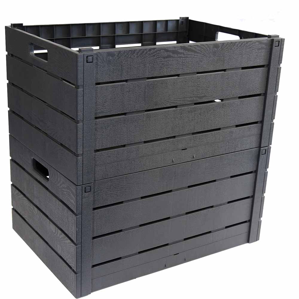Charles Bentley Strata Pair of Plastic Foldable Crates | Wilko