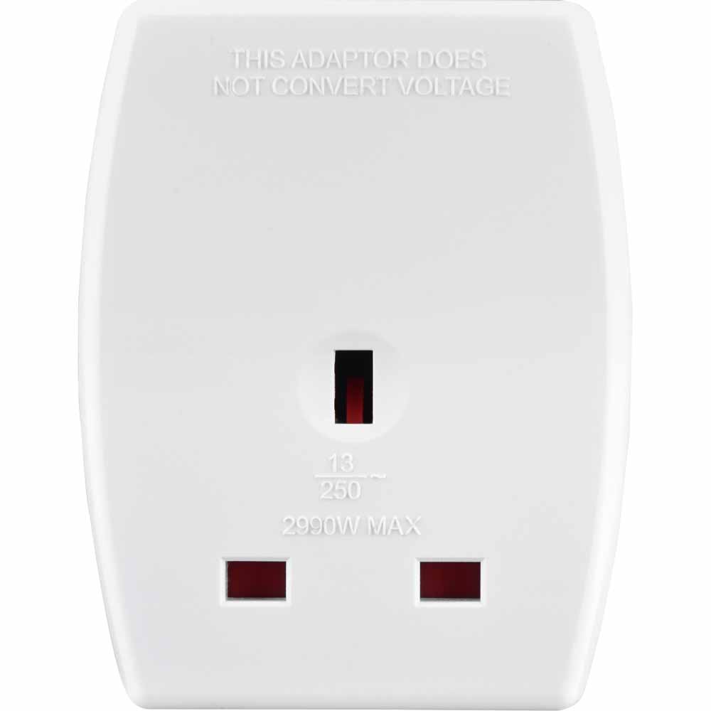 Masterplug 13A UK to EU Travel Adaptor with 2 USB Charging Ports | Wilko