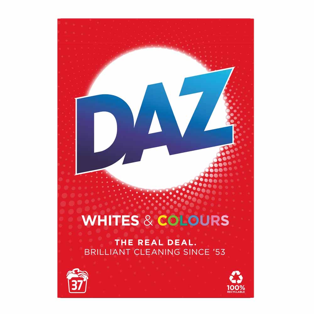 Daz Washing Powder For Whites & Colours 2.405 Kg 37 Washes | Wilko