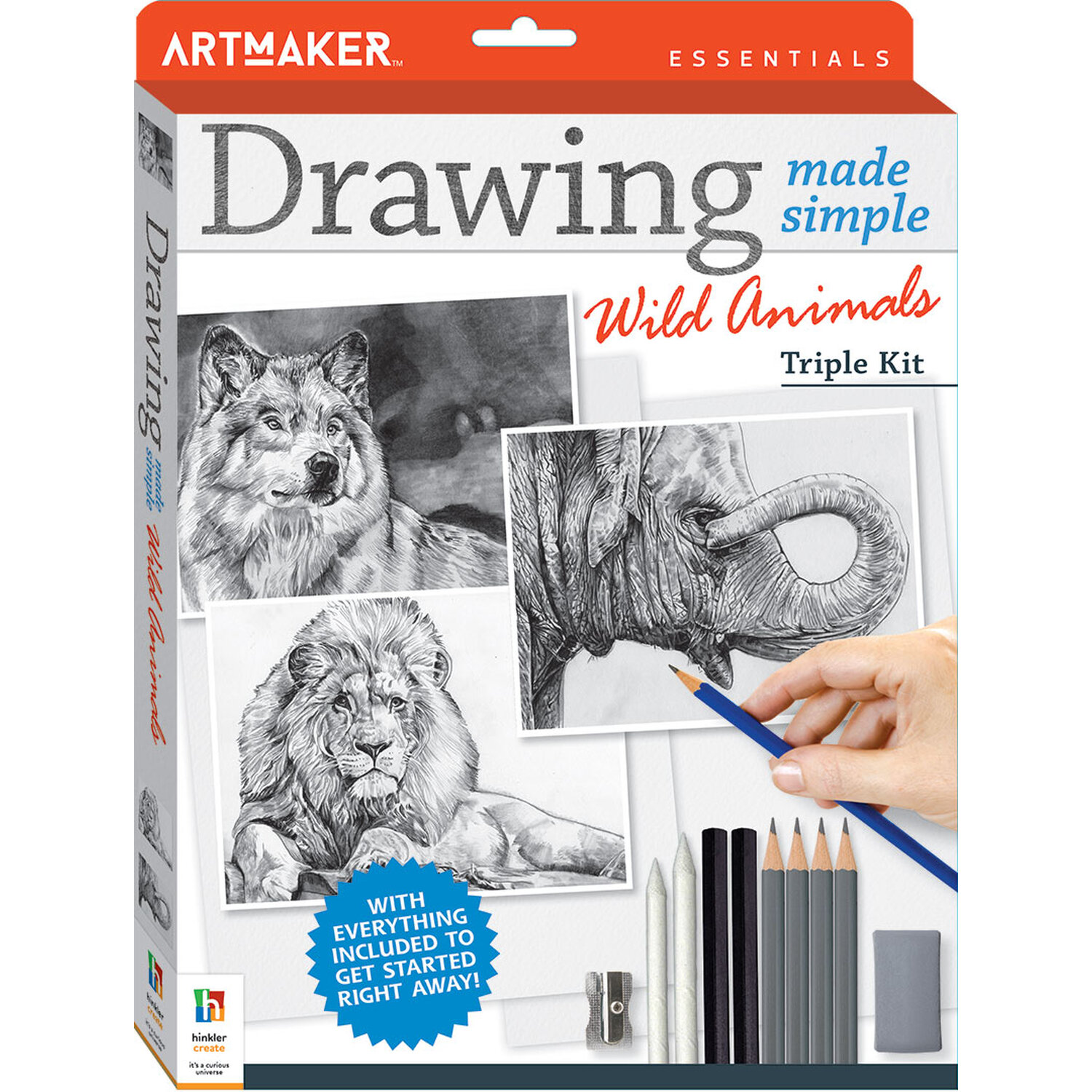 Drawing Made Simple Triple Kit - Wild Animals | Wilko