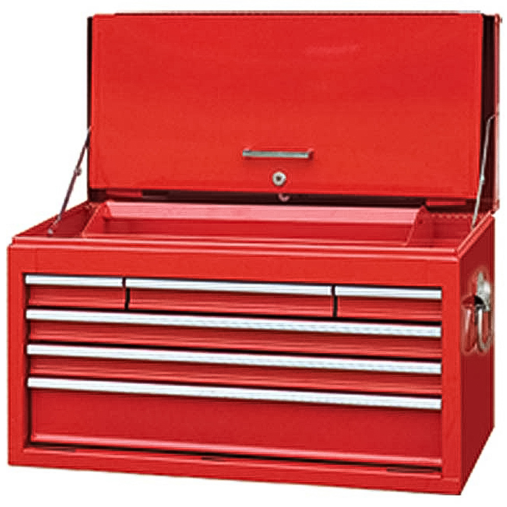Faithfull 6 Drawer Red Top Chest Tool Cabinet | Wilko