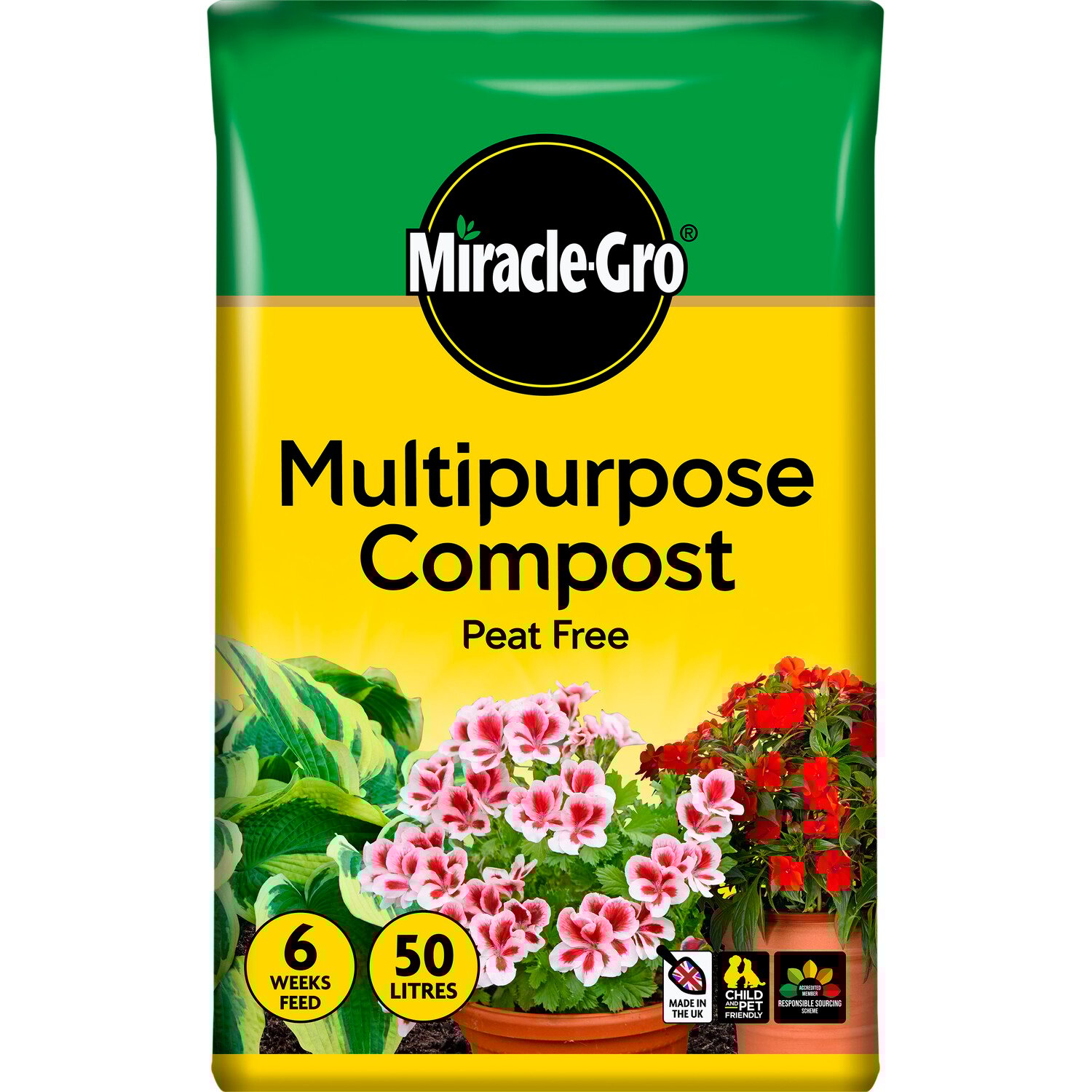 Miracle-Gro Peat-Free Premium Multi-Purpose Compost | Wilko | Organic ...
