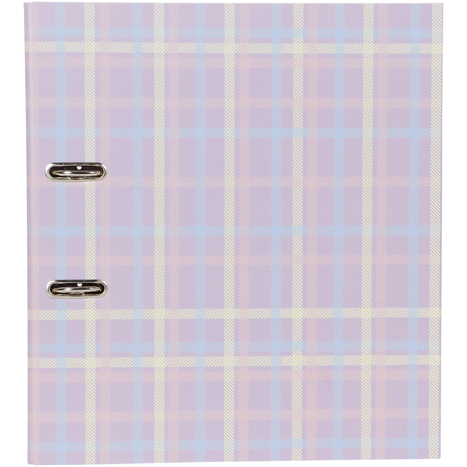 Lilac Check Lever Arch - Purple | Wilko