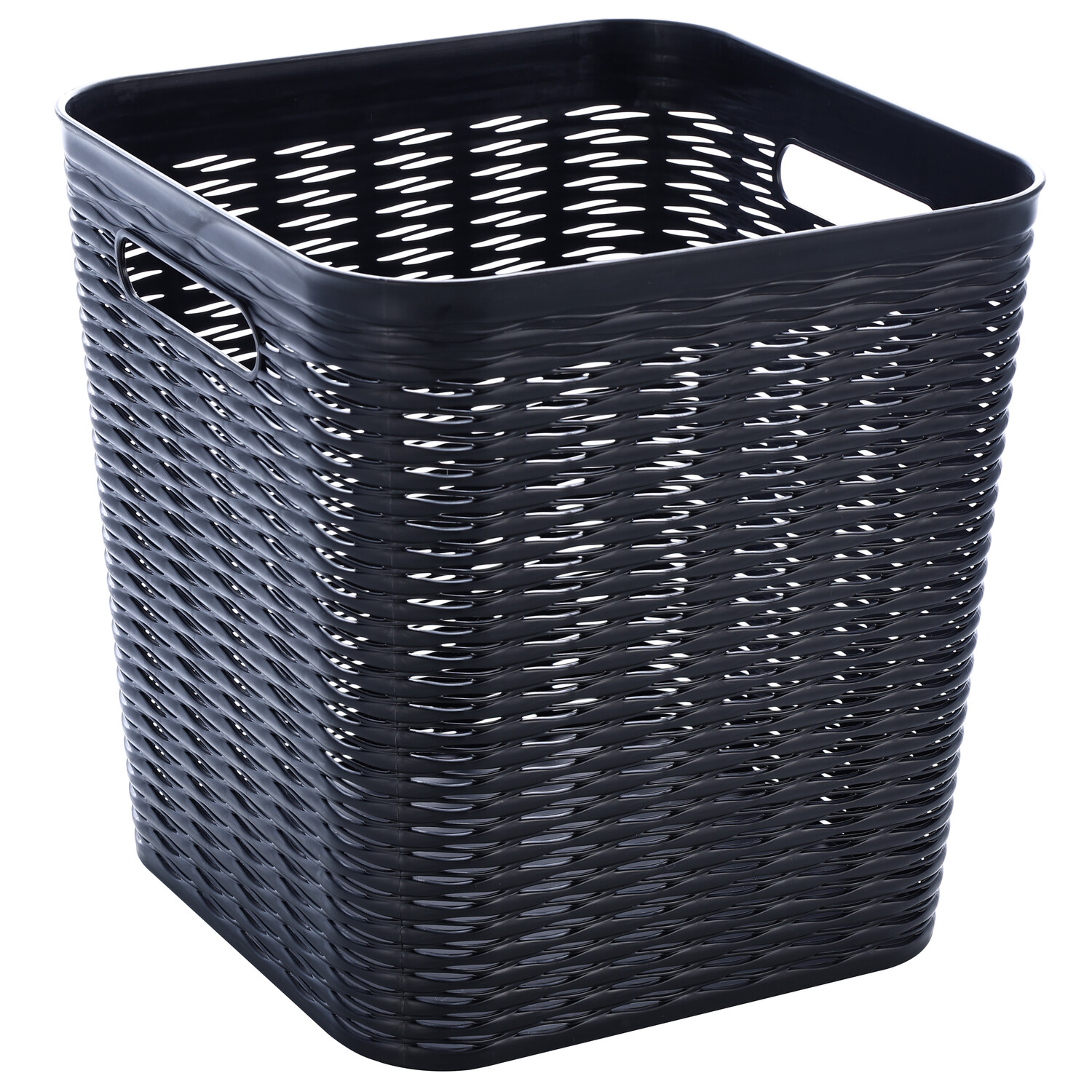 16L Black Wave Storage Basket | Wilko