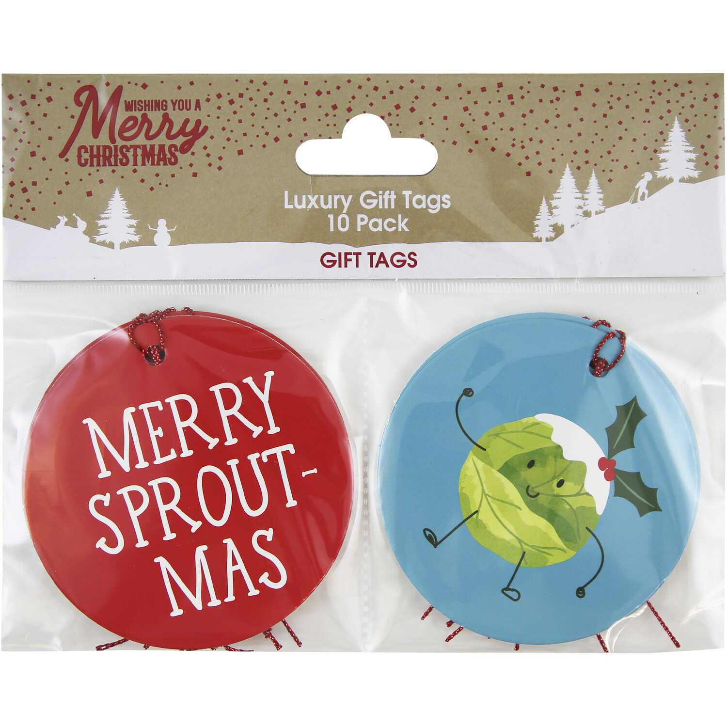 Pack of 10 Festive Sprout Gift Tags | Wilko