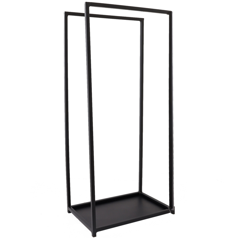 Charles Bentley Black Rectangular Log Holder | Wilko