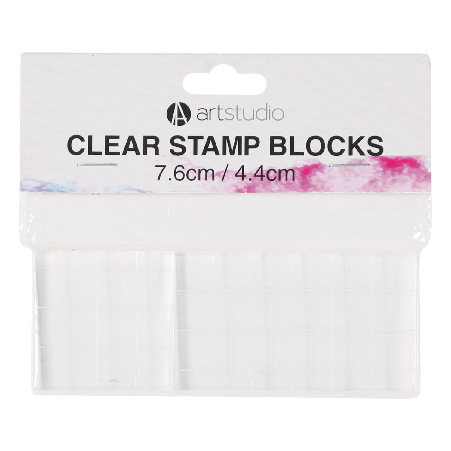 Art Studio Clear Stamp Blocks - 7.6x4.4cm | Wilko
