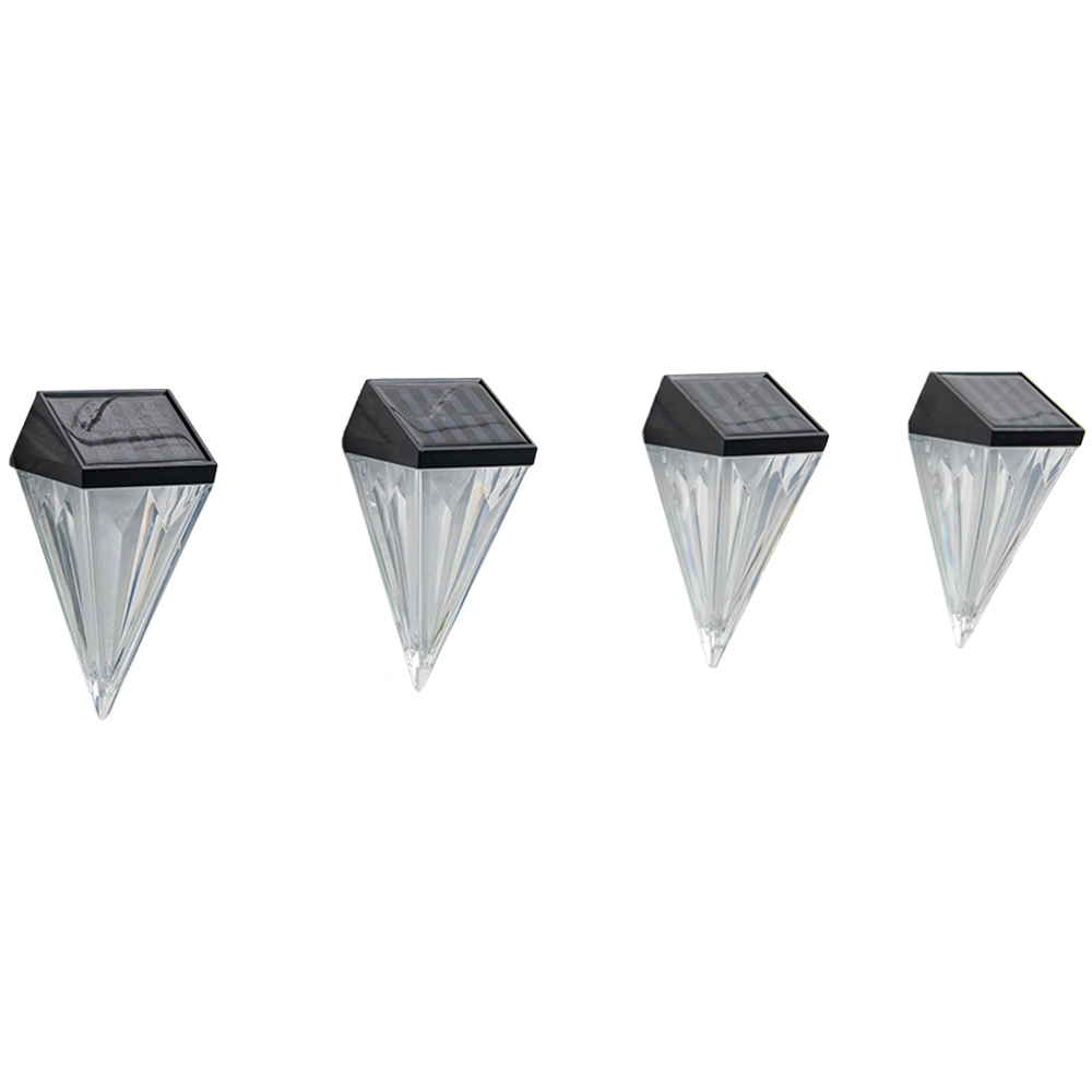 PowerTek Solar Powered Diamond Lights 4 Pack | Wilko