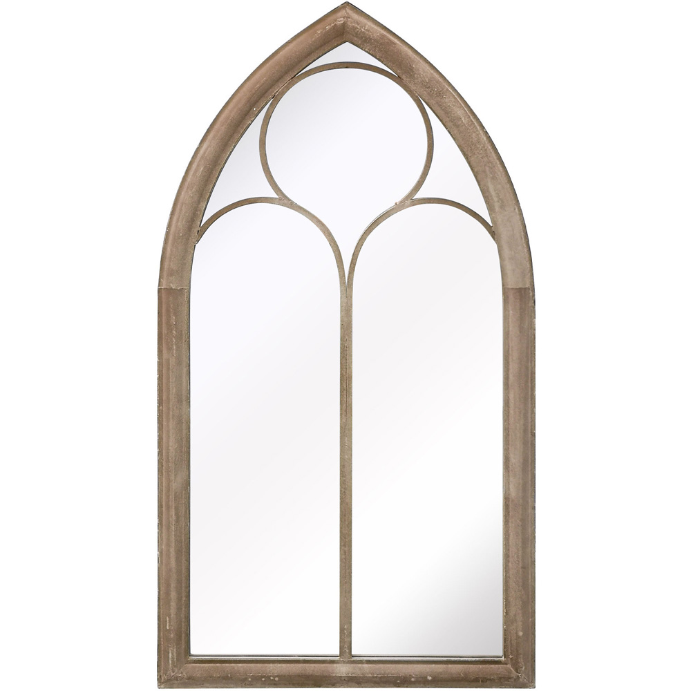 Neutral Distressed Arch Mirror 112 x 61cm | Wilko