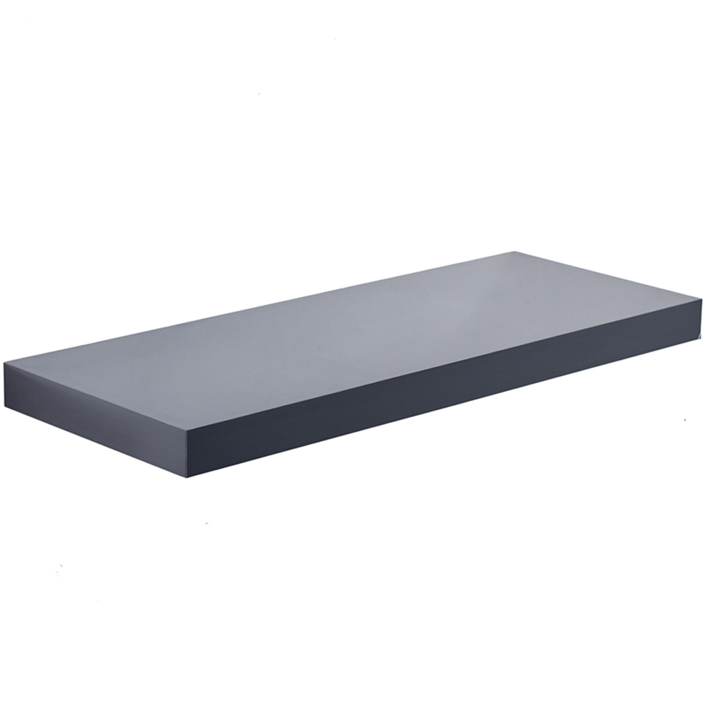 Innoteck 40cm High Gloss Grey Floating Shelf | Wilko