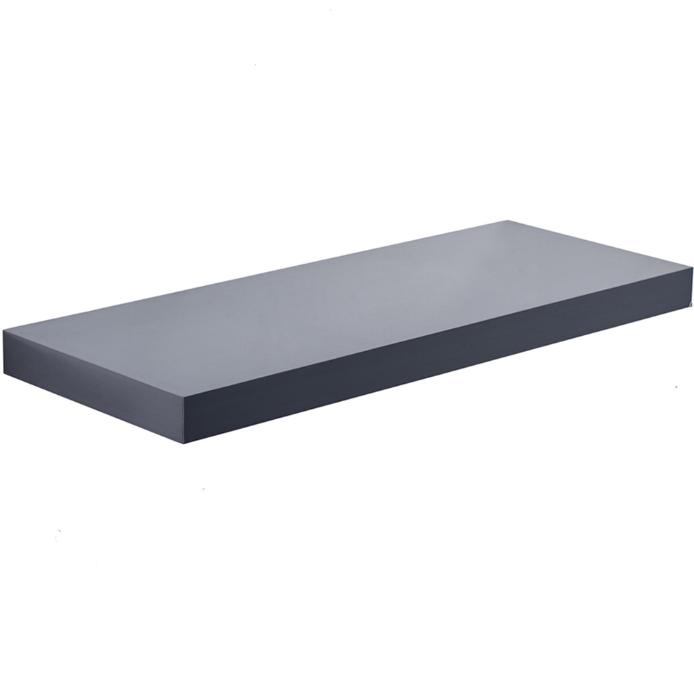 Innoteck 30cm High Gloss Grey Floating Shelf | Wilko