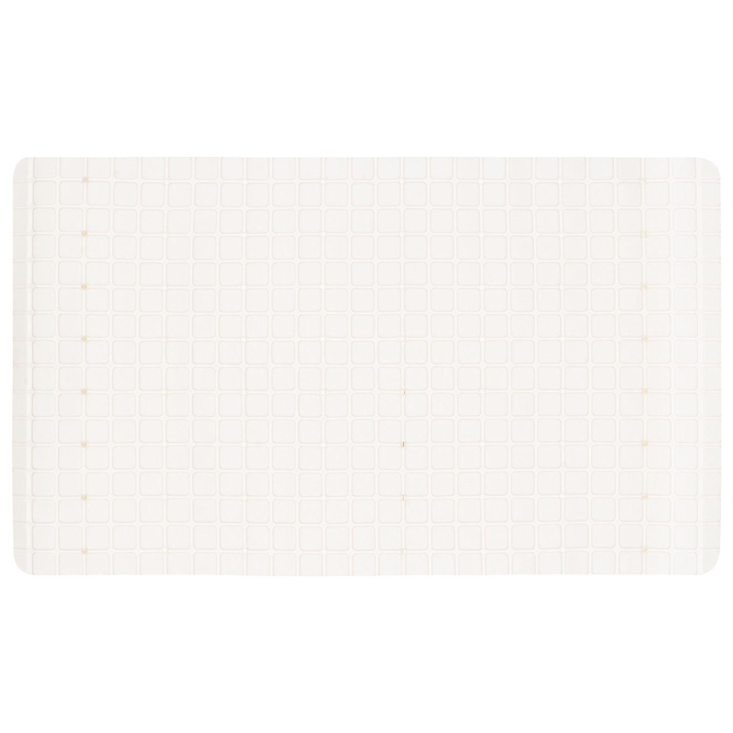White Cube PVC Bath Mat | Wilko