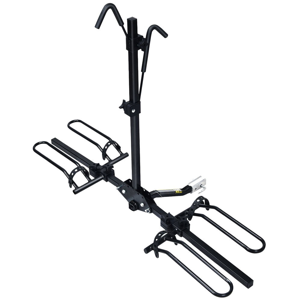 Costway 2 Bike Hitch Mount Rack With Retractable Tire Cradles Wilko
