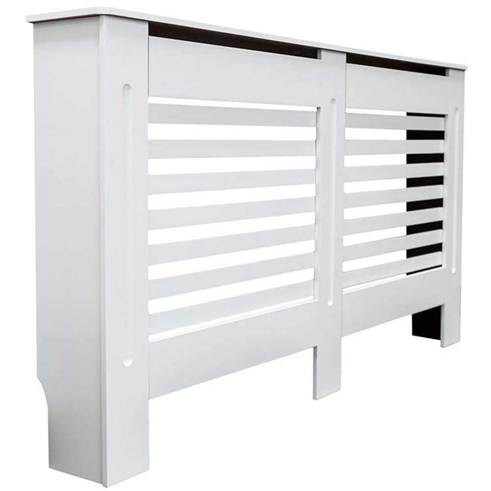 Jack Stonehouse Matt White Horizontal Line Radiator Cover Large | Wilko