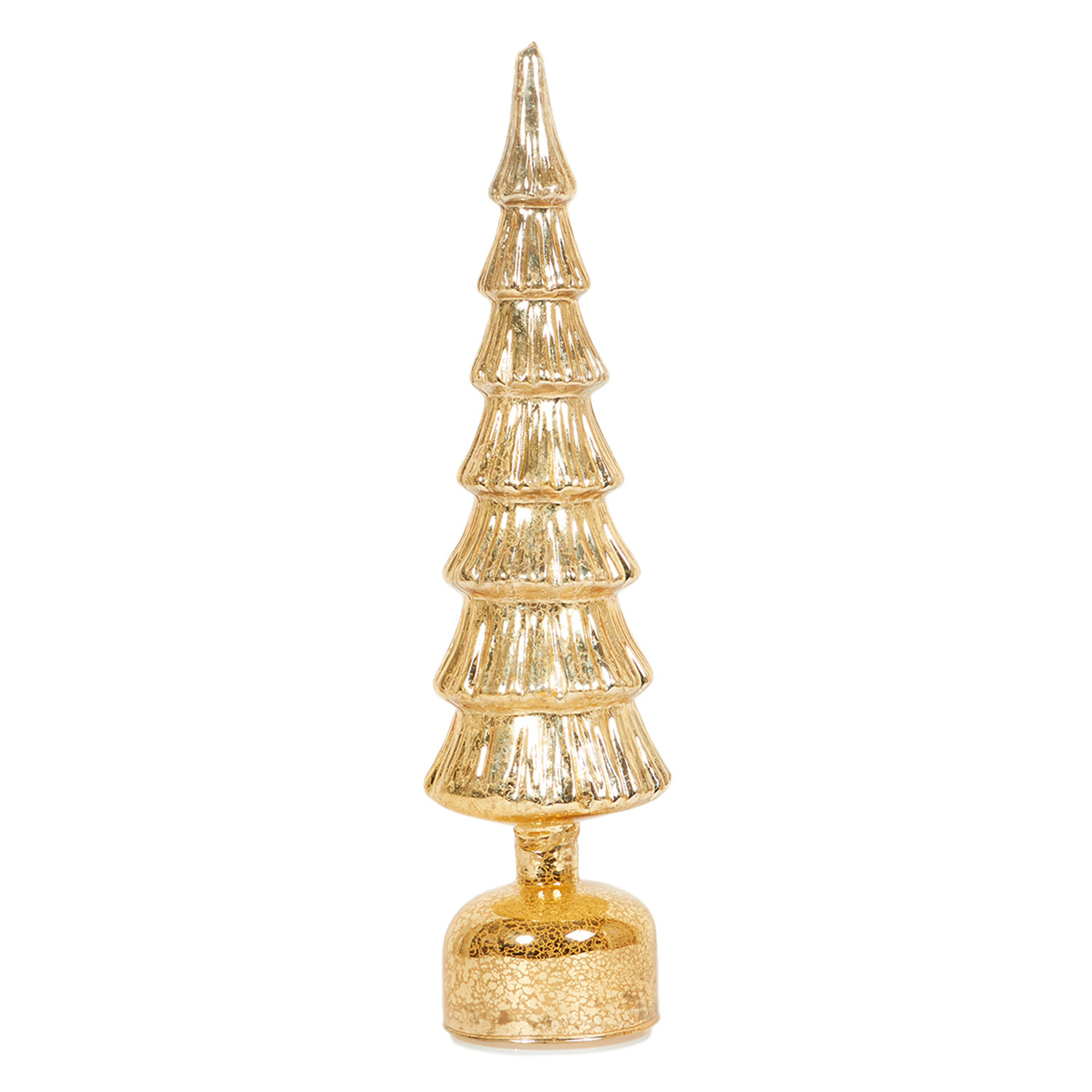 Antique LED Rotating Tree Gold - Gold | Wilko