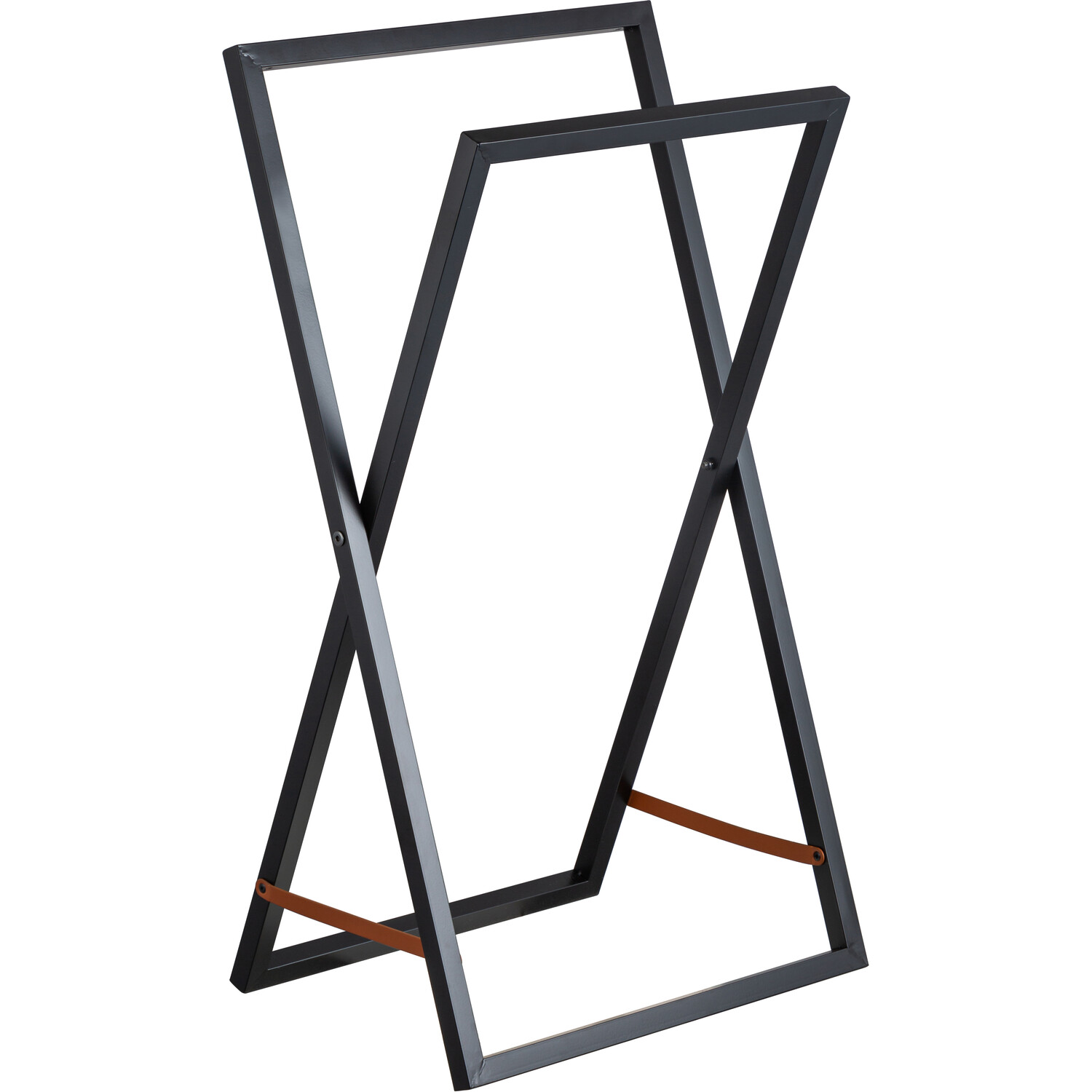 Foldable Rectangle Towel Rack - Black | Wilko