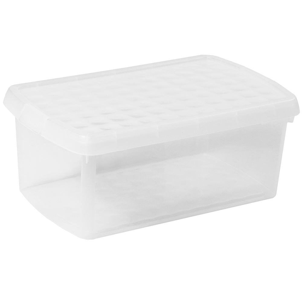 Wham Clip 10.5L Clear Rectangular Storage Box with Lid 3 Pack | Wilko
