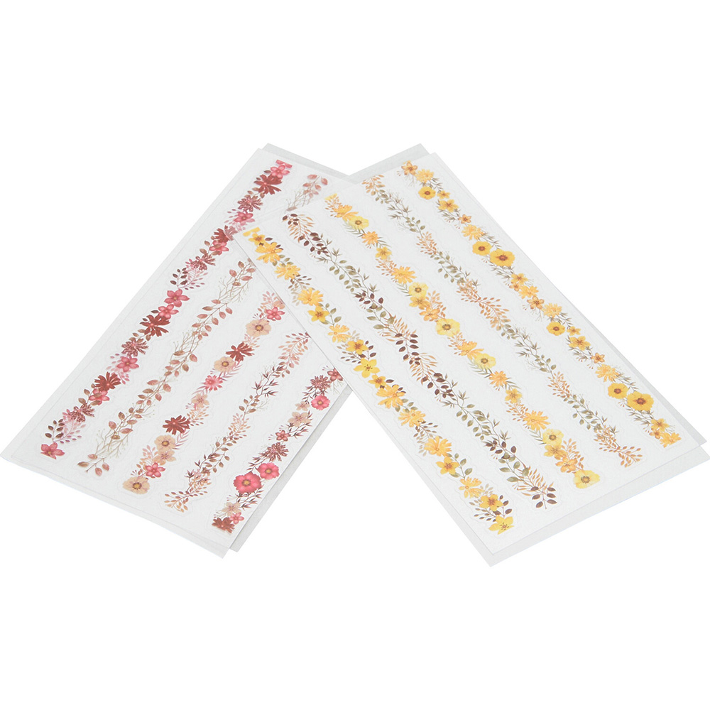 Single Art Studio Floral Border Sticker 10 Pack in Assorted styles | Wilko