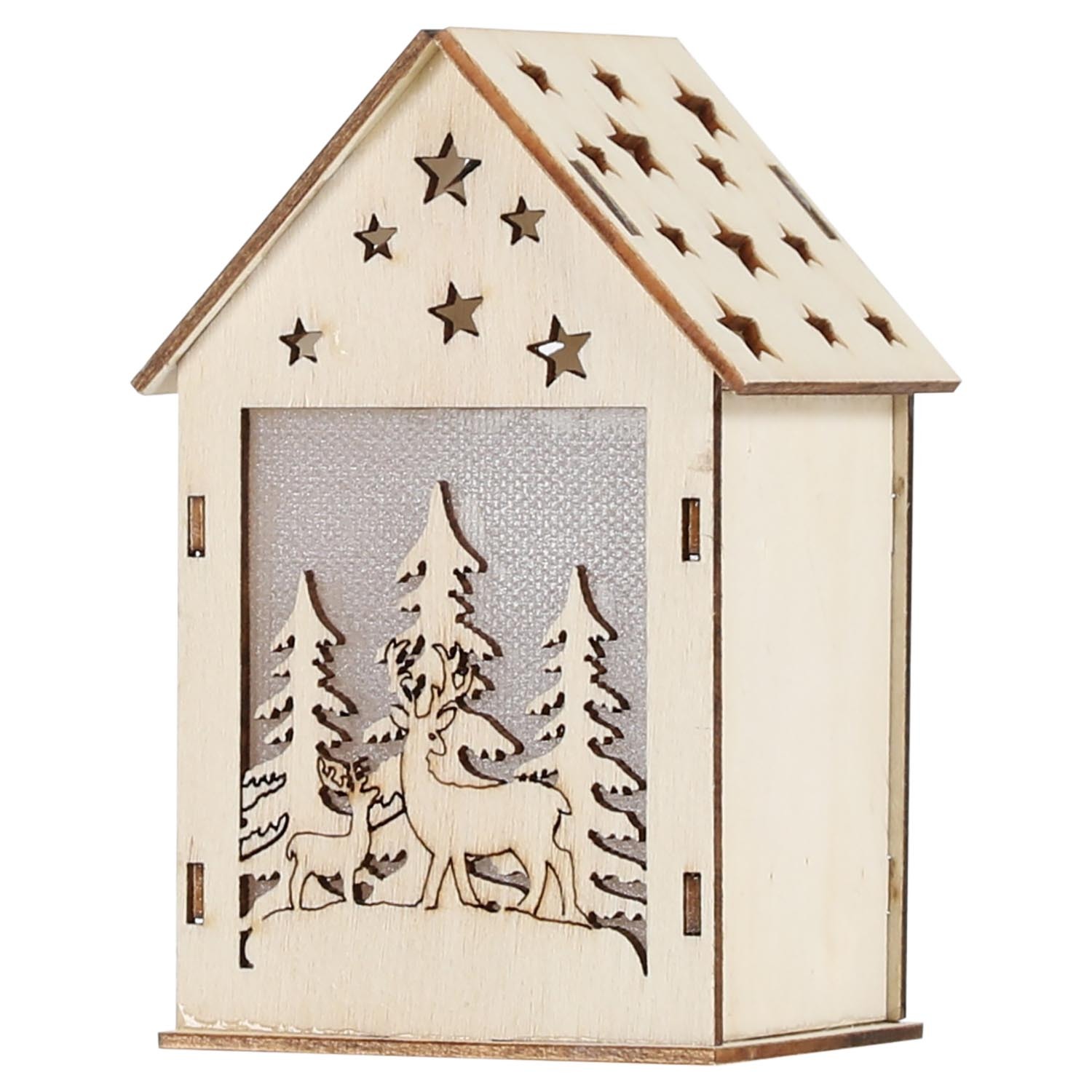 Light Up Wooden House | Wilko