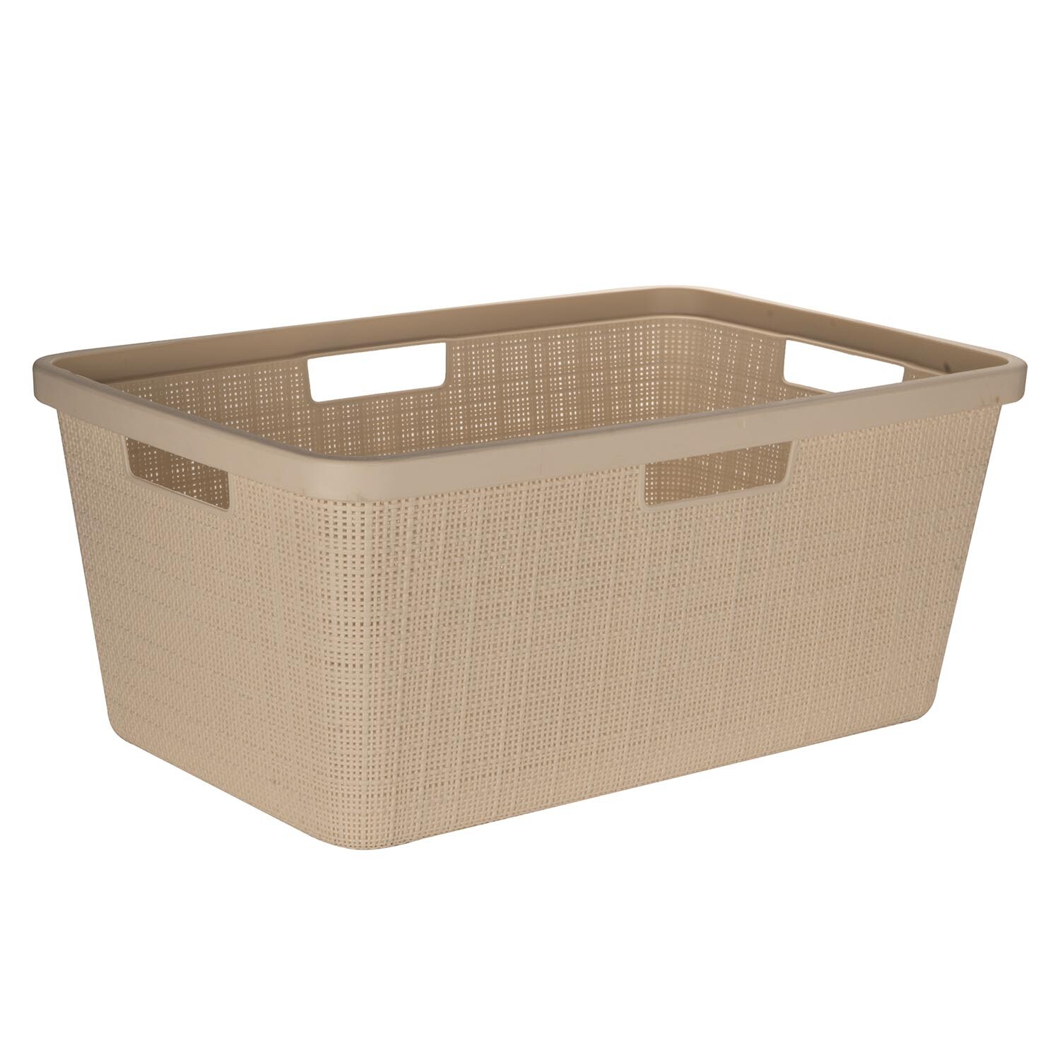 Curver Off White Jute Laundry Basket | Wilko