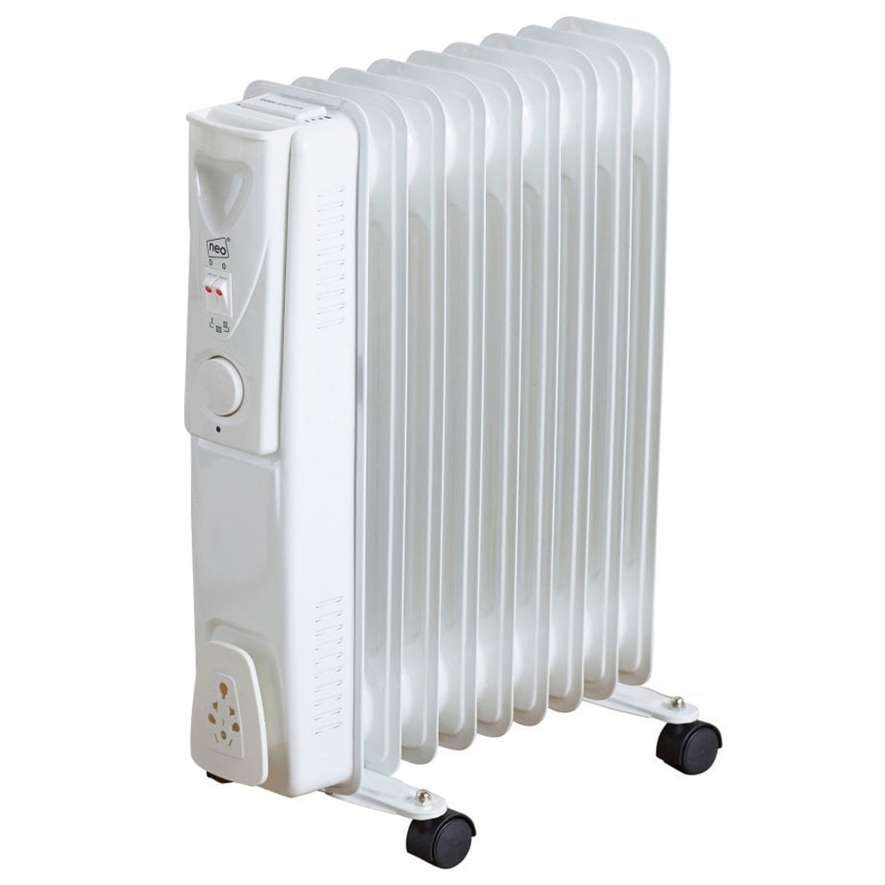 Neo 9 Fin White Oil Filled Radiator 2000W | Wilko