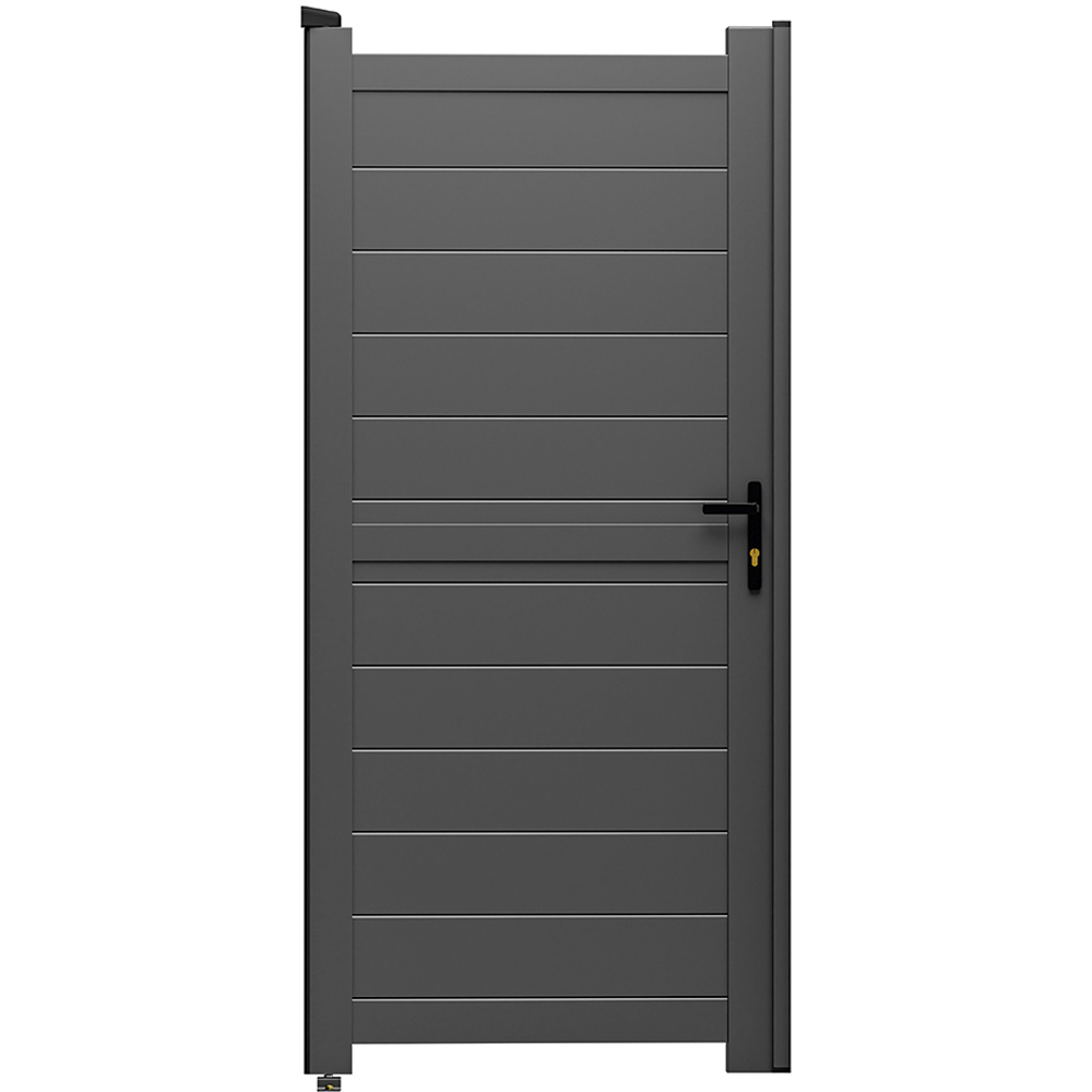 Readymade Gates Anthracite Grey Aluminium Horizontal Infill Pedestrian ...