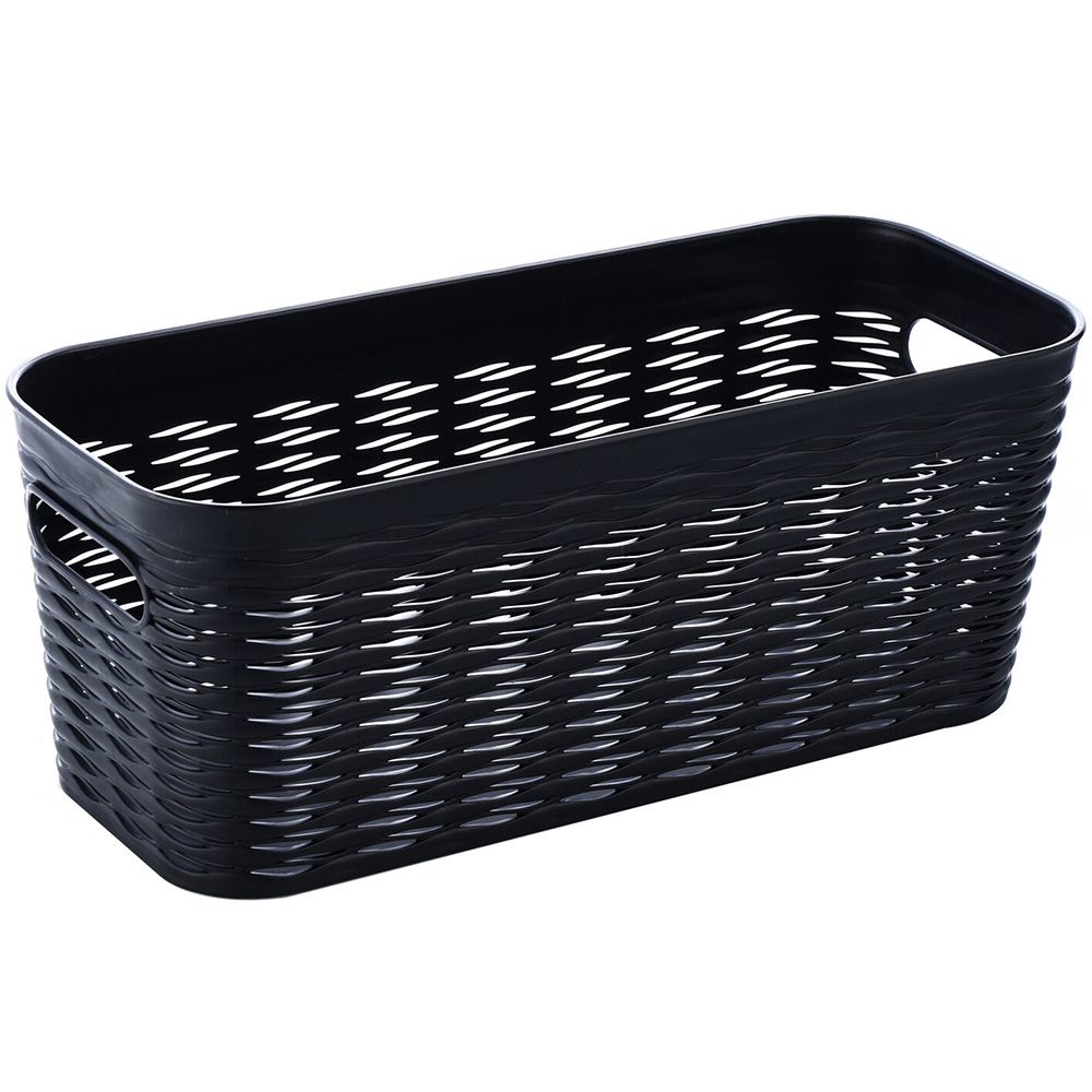 Black Wave Storage Basket 5L | Wilko