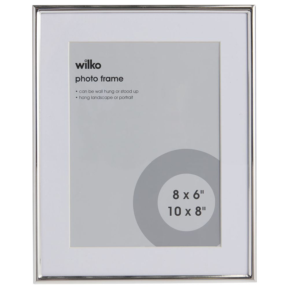 Wilko Narrow Silver Effect Photo Frame 10 x 8inch | Wilko