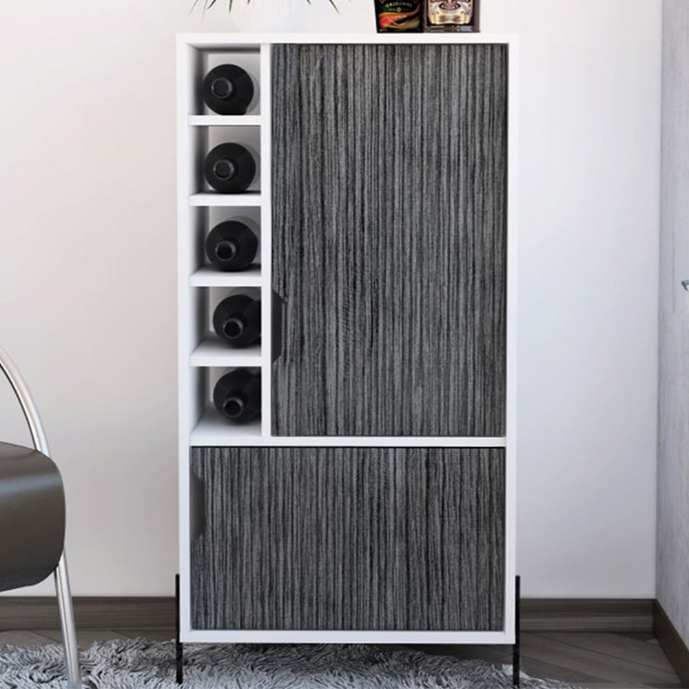 Core Products Dallas 2 Door White and Carbon Grey Drinks Storage ...