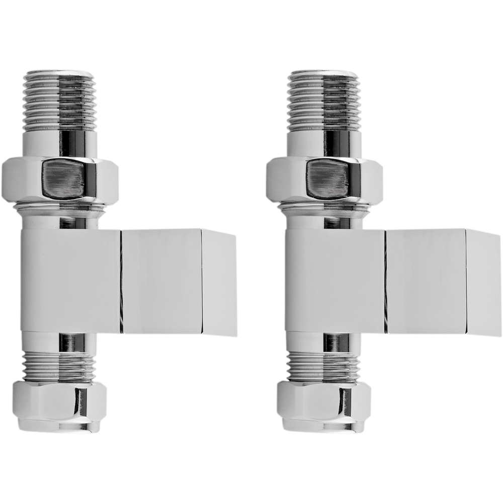 nuie Heating Accessories Chrome Pair Of Straight Radiator Valves | Wilko