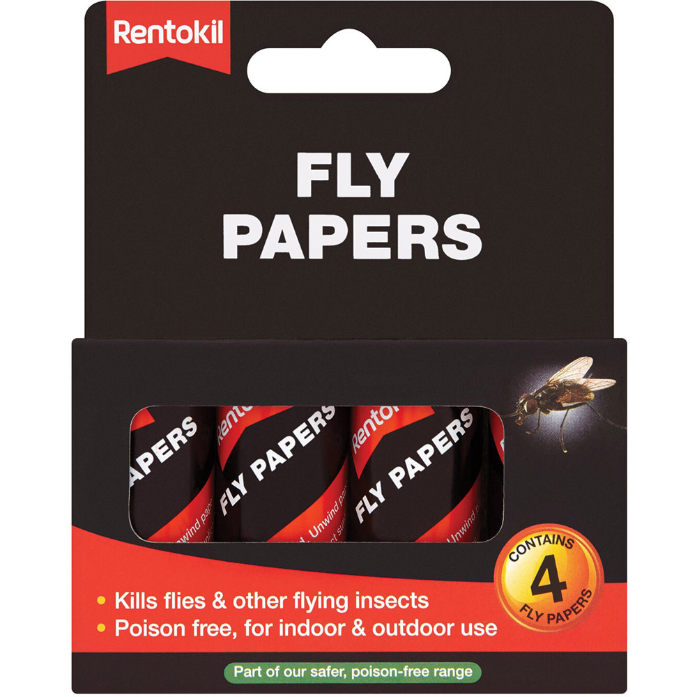 Pack of 4 Rentokil Fly Papers | Wilko