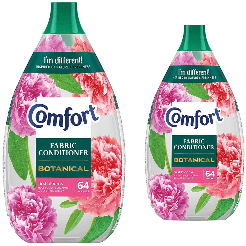Comfort Botanical First Blooms Fabric Conditioner 64 Washes 960ml 2 Pack | Wilko