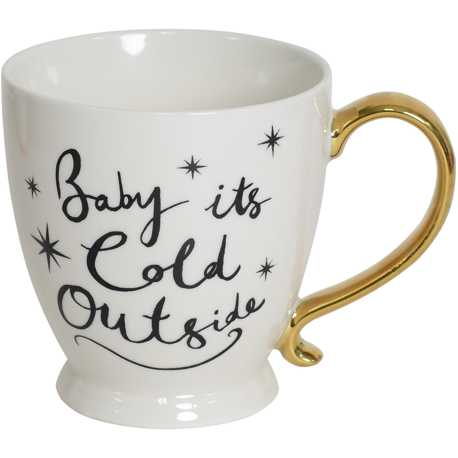 Single White Star Cold Outside Mug in Assorted styles | Wilko