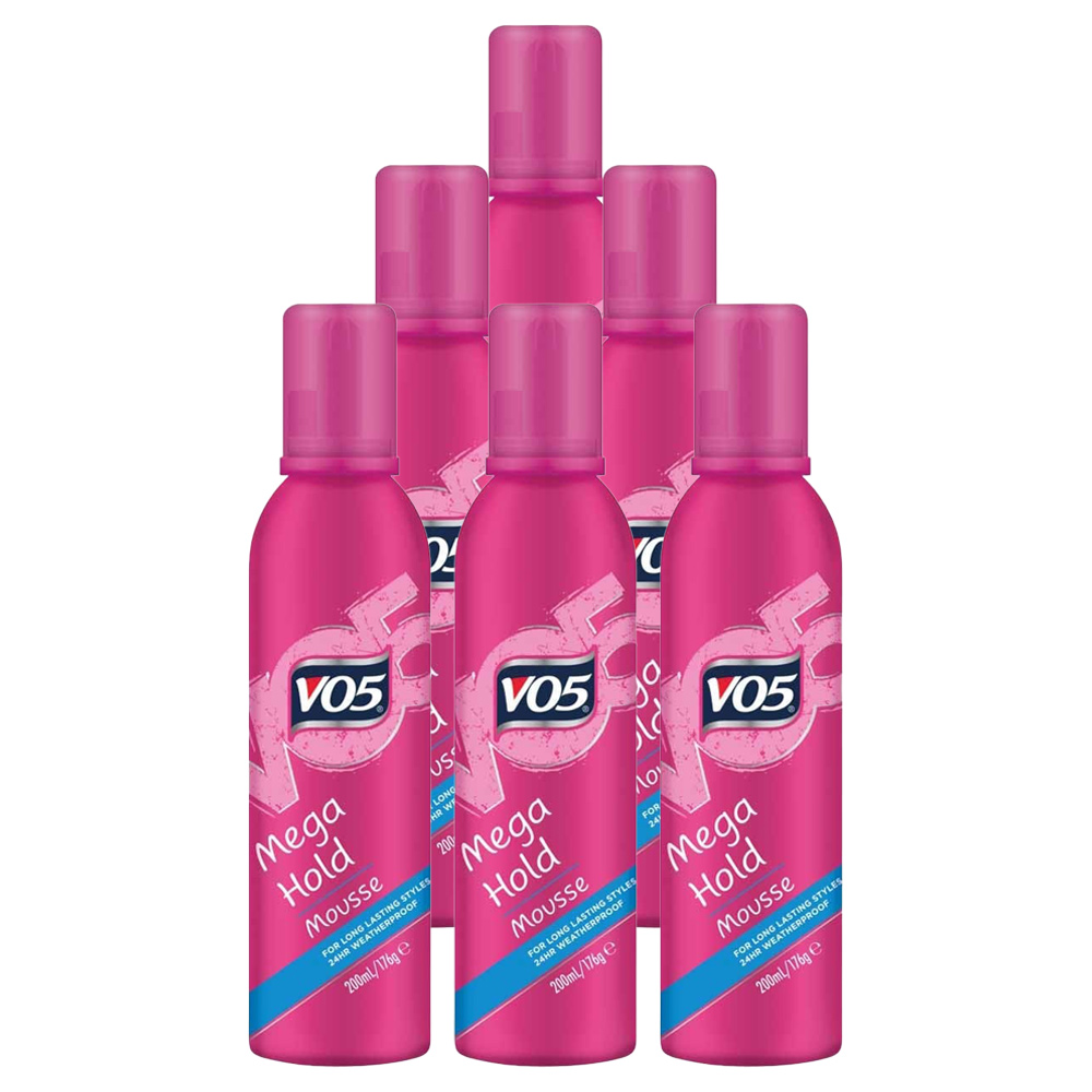 VO5 Mega Hold Styling Mousse Case of 6 x 200ml | Wilko