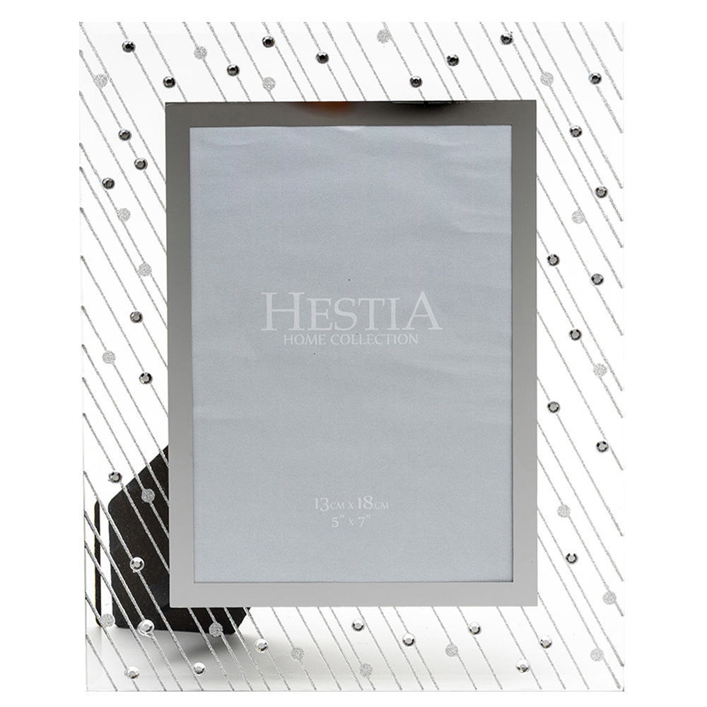 Hestia Glass Raindrop Design Photo Frame 5 x 7inch | Wilko