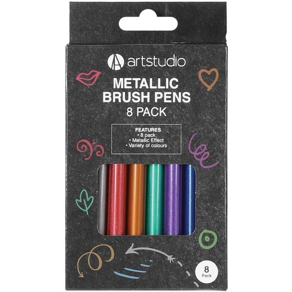 Art Studio Metallic Marker Pens 8 Pack | Wilko