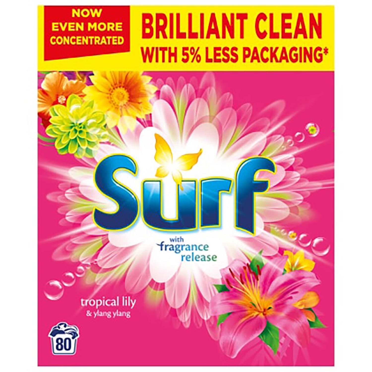 Surf Tropical Lily and Ylang Ylang Washing Powder 80 Washes | Wilko