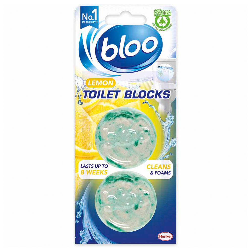 Bloo Lemon Toilet Blocks 2 x 38g | Wilko