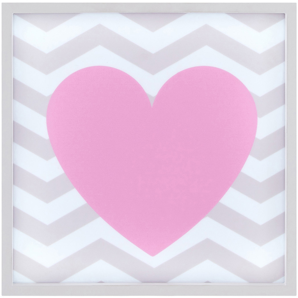 Premier Housewares Pink Heart LED Light Box | Wilko