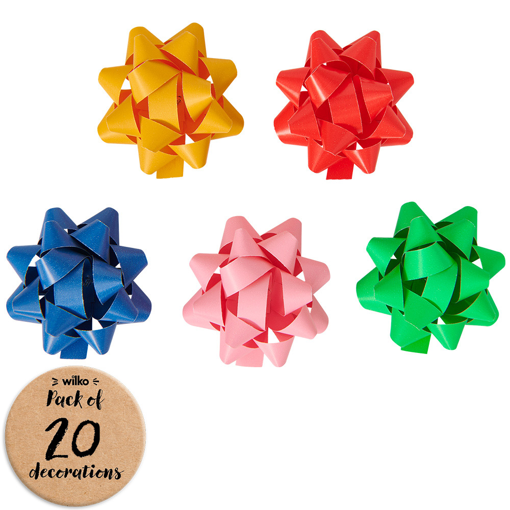 Wilko Mini Multi Coloured Bows 20 Pack | Wilko