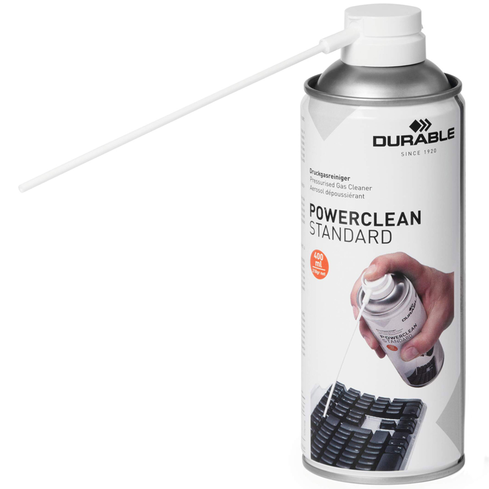 Durable POWERCLEAN Standard Pressurised Gas Cleaner 400ml | Wilko